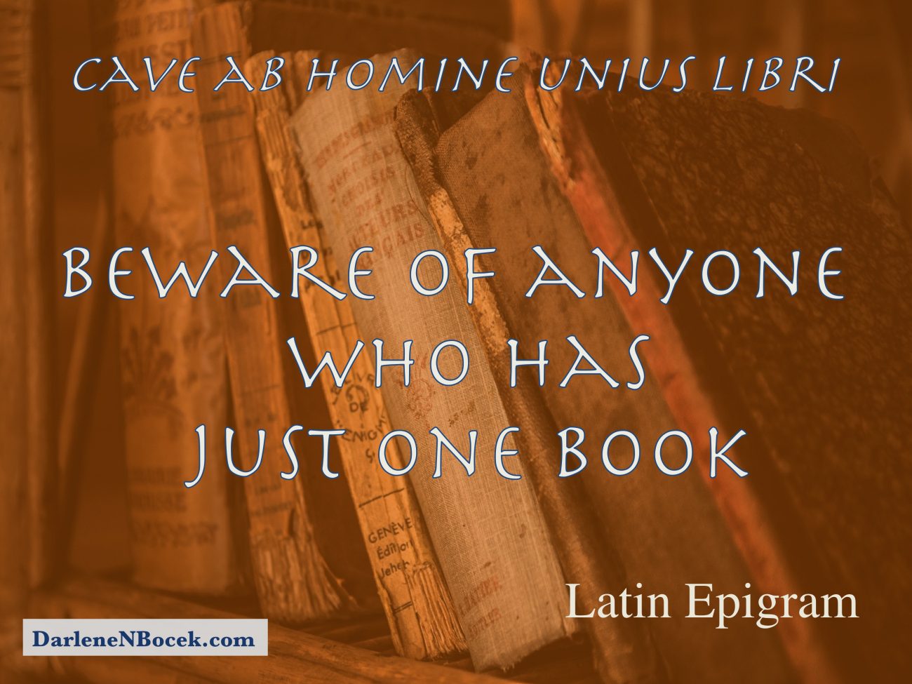 Latin Sayings for the Writer - Darlene N. Bocek, author